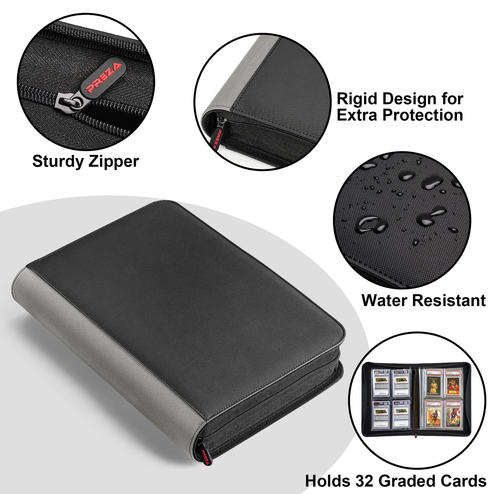 The Original Slab Binder by PREZA - Holds 32 slabs (black) – Preza Cards